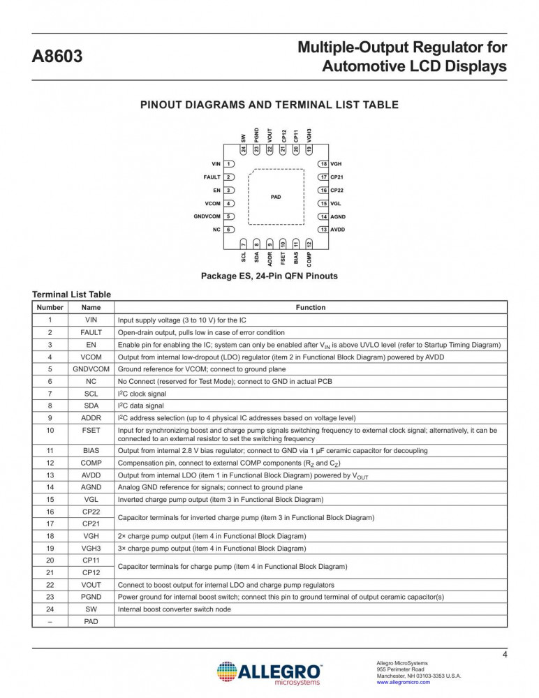 A8603 datasheet page 4