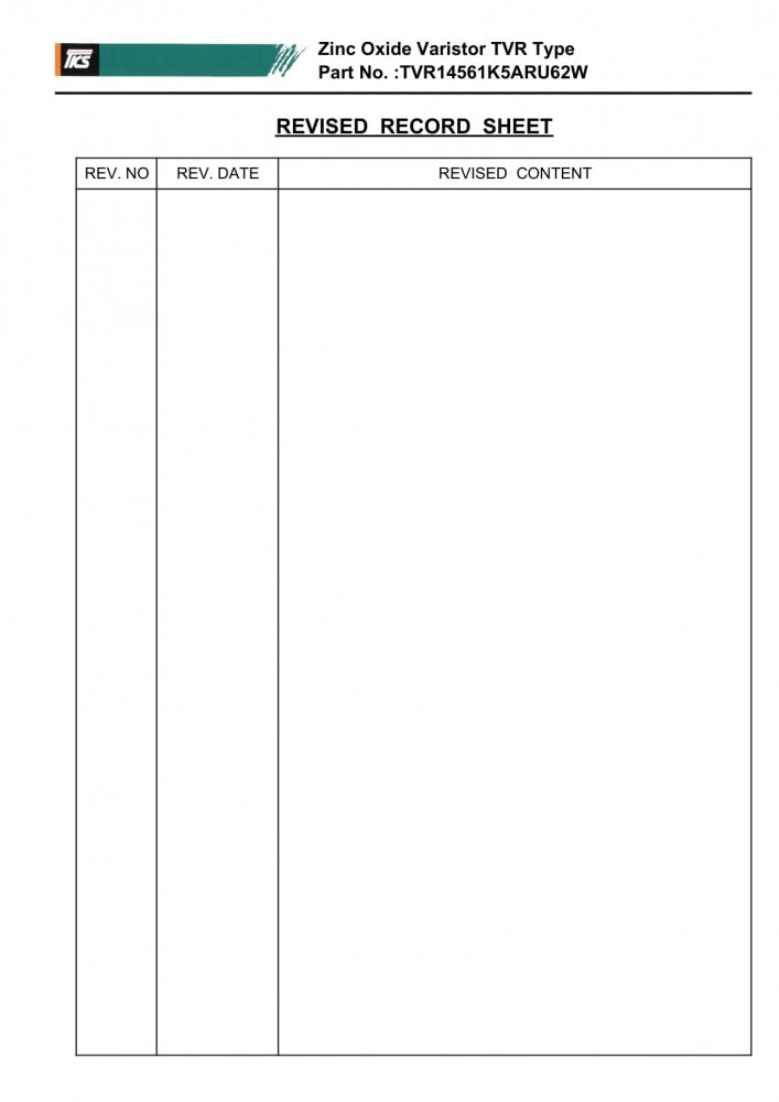 TVR14561K5ARU62W datasheet page 2