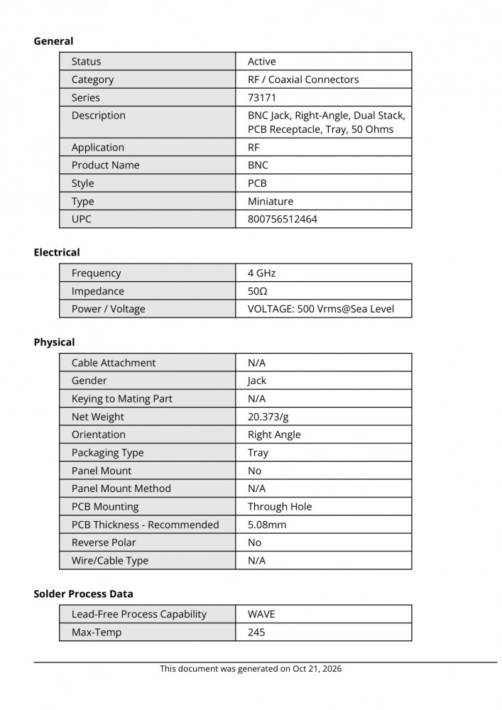 MOLEX 734152980 technical document image, page 2