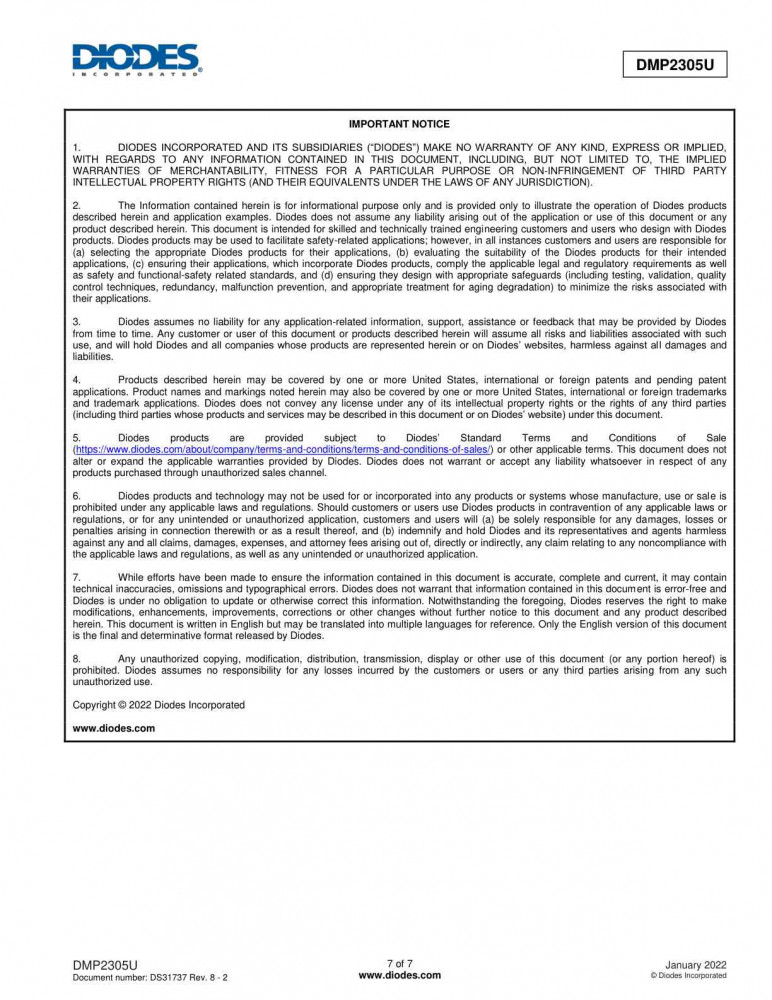 DMP2305U-7 datasheet page 7