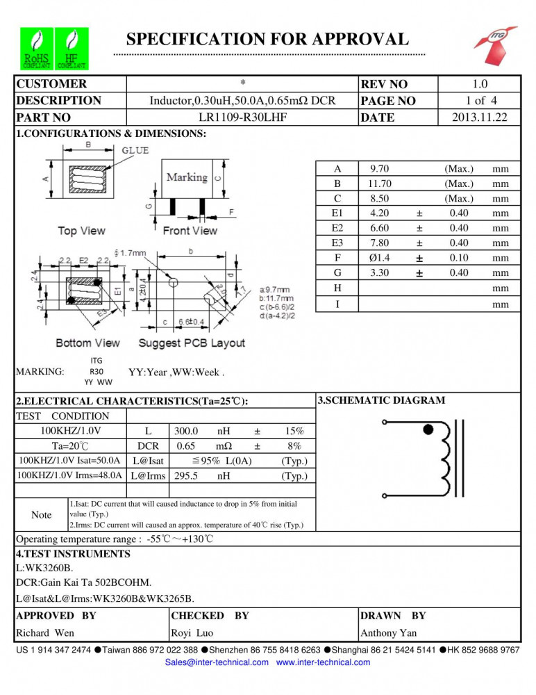 LR1109-R30LHF datasheet page 1