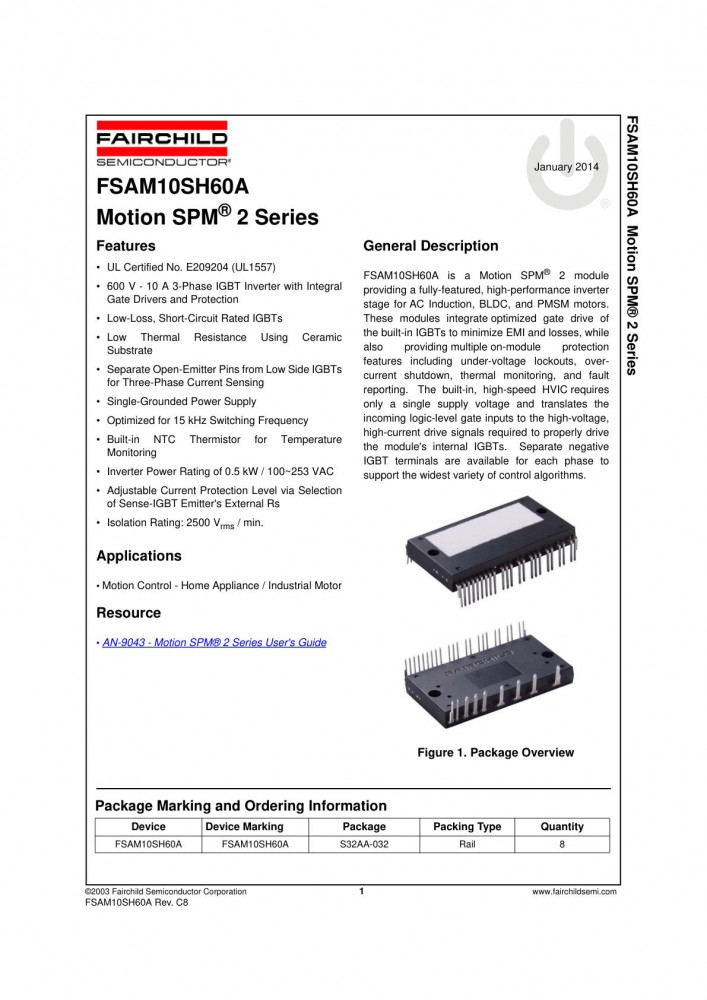 FSAM10SH60A datasheet page 2