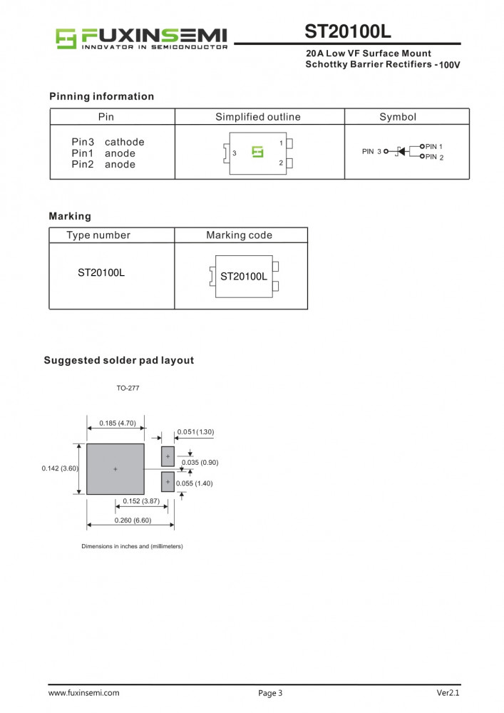 ST20100L datasheet page 3