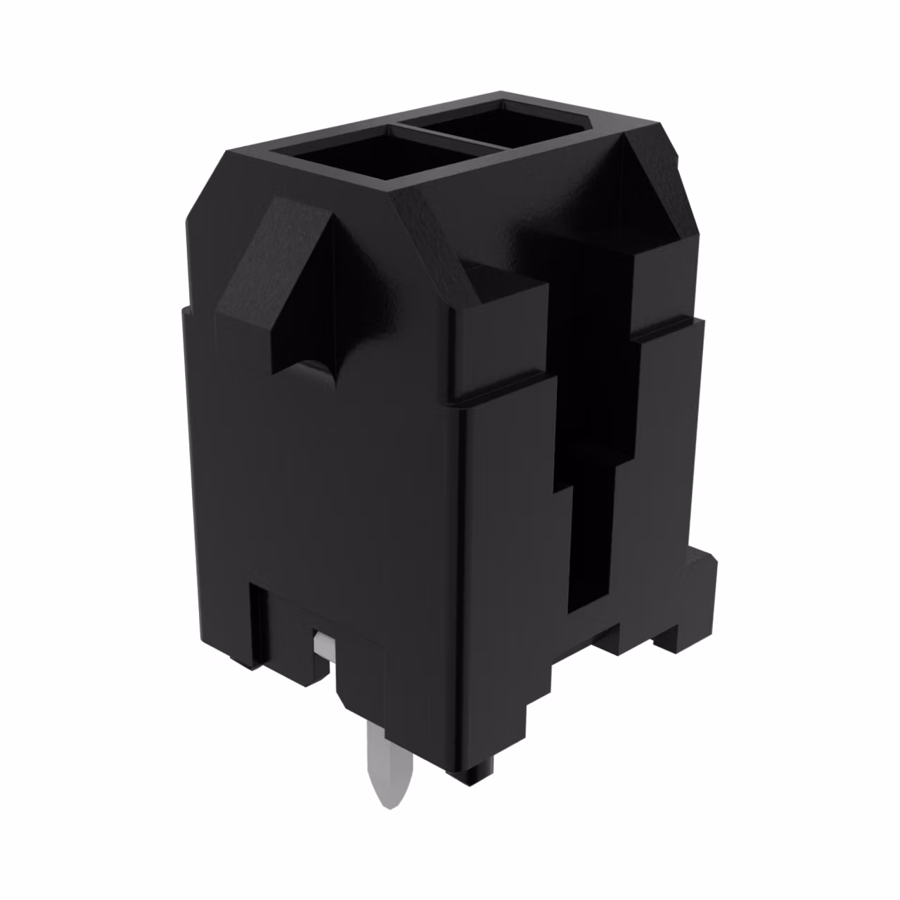 Micro-Fit 3.0 Vertical Header, 3.00mm Pitch, Dual Row, 2 Circuits, Straight Tail, with PCB Polarizing Peg, 2.54µm Matte Tin Plating, Glow-Wire Capable, Black for sale