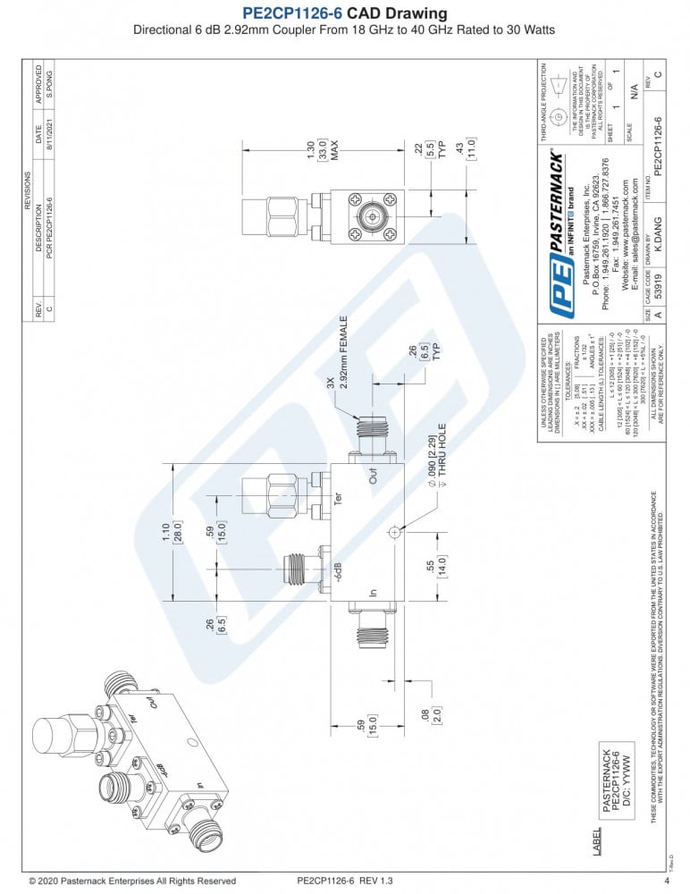 PE2CP1126-6 technical datasheet page 4