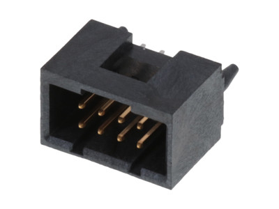 2.54mm Pitch C-Grid Header, Through Hole, Dual Row, Vertical, High Temperature, Shrouded, with Peg, 32 Circuits, 0.38µm Gold (Au) Selective  Plating, Tin (Sn) PC Tail Plating
