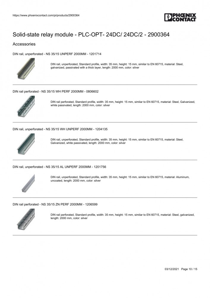 Phoenix Contact 2900364 technical document page 10