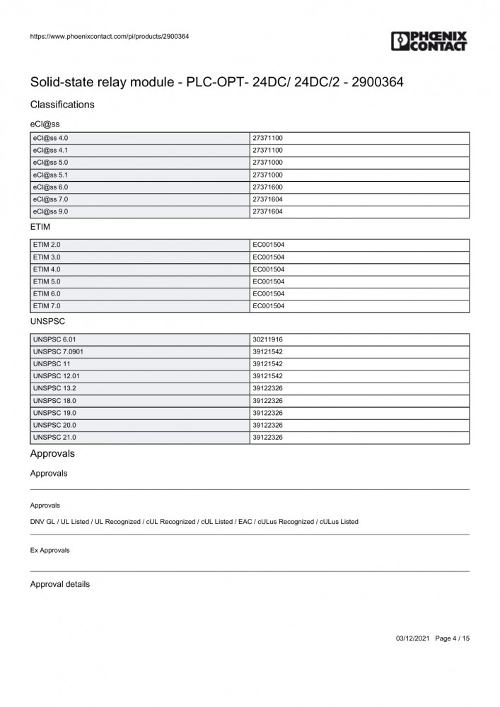 Phoenix Contact 2900364 technical document page 4