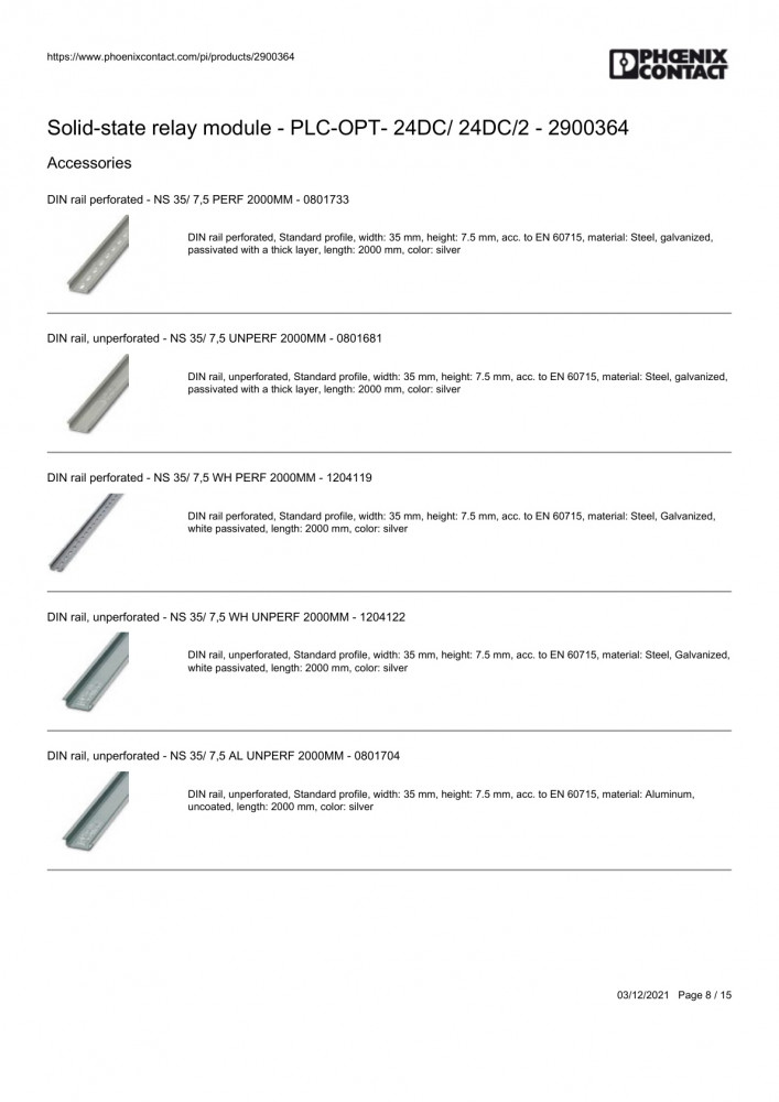 Phoenix Contact 2900364 technical document page 8