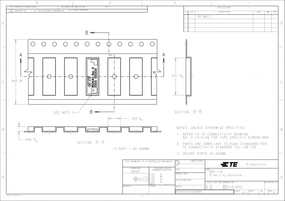 TE Connectivity drawing C-1513431, sheet 2