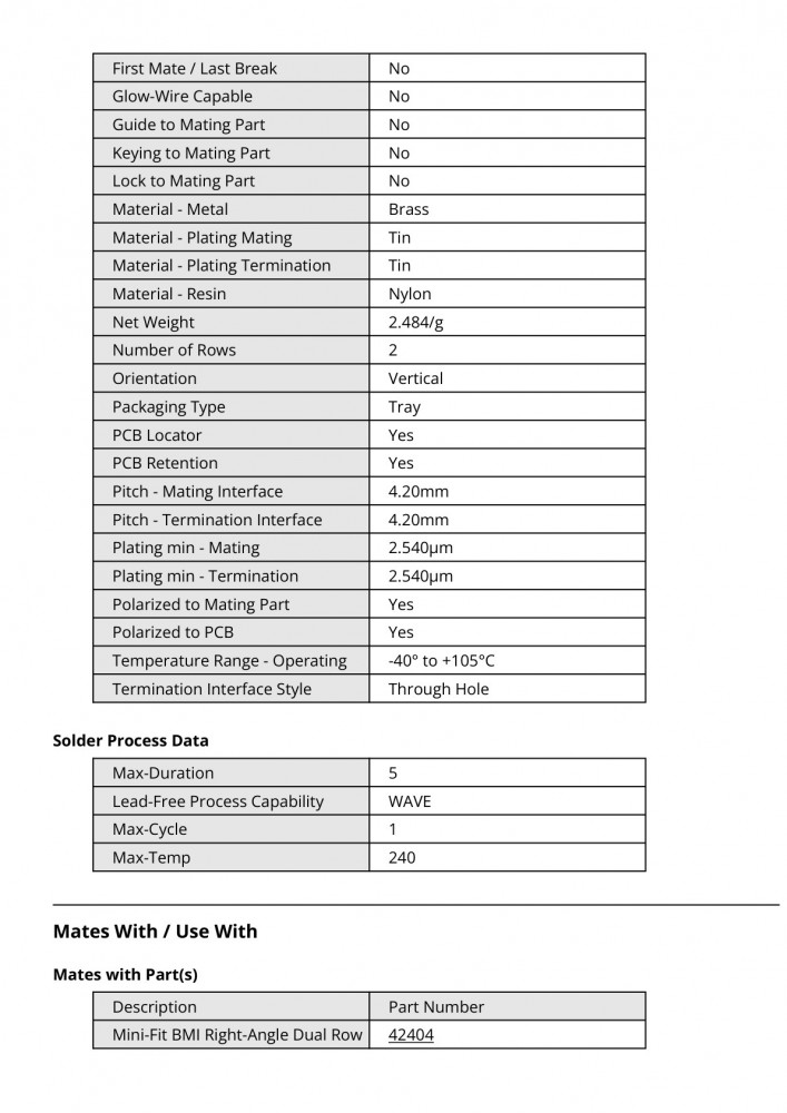 MOLEX MINI-FIT JR. specification page 3