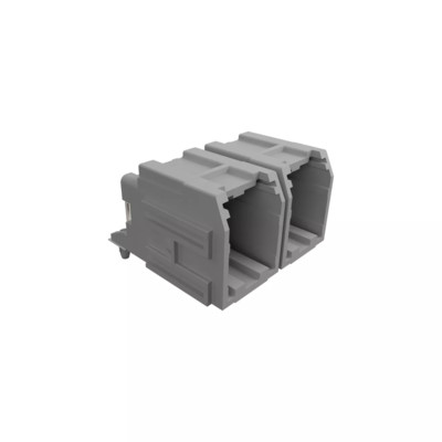 Stac64 2 Bay Right-Angle Headers, 16 Circuits, Bay A 8 Circuit Signal Header, Polarization B, Gray; Bay B 8 Circuit Signal Header, Polarization B, Gray; Tray for sale