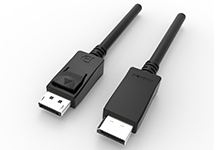 DisplayPort Male-to-DisplayPort Male Cable Assembly, Version 1.3 with Latch, 3.0m Length, Black for sale