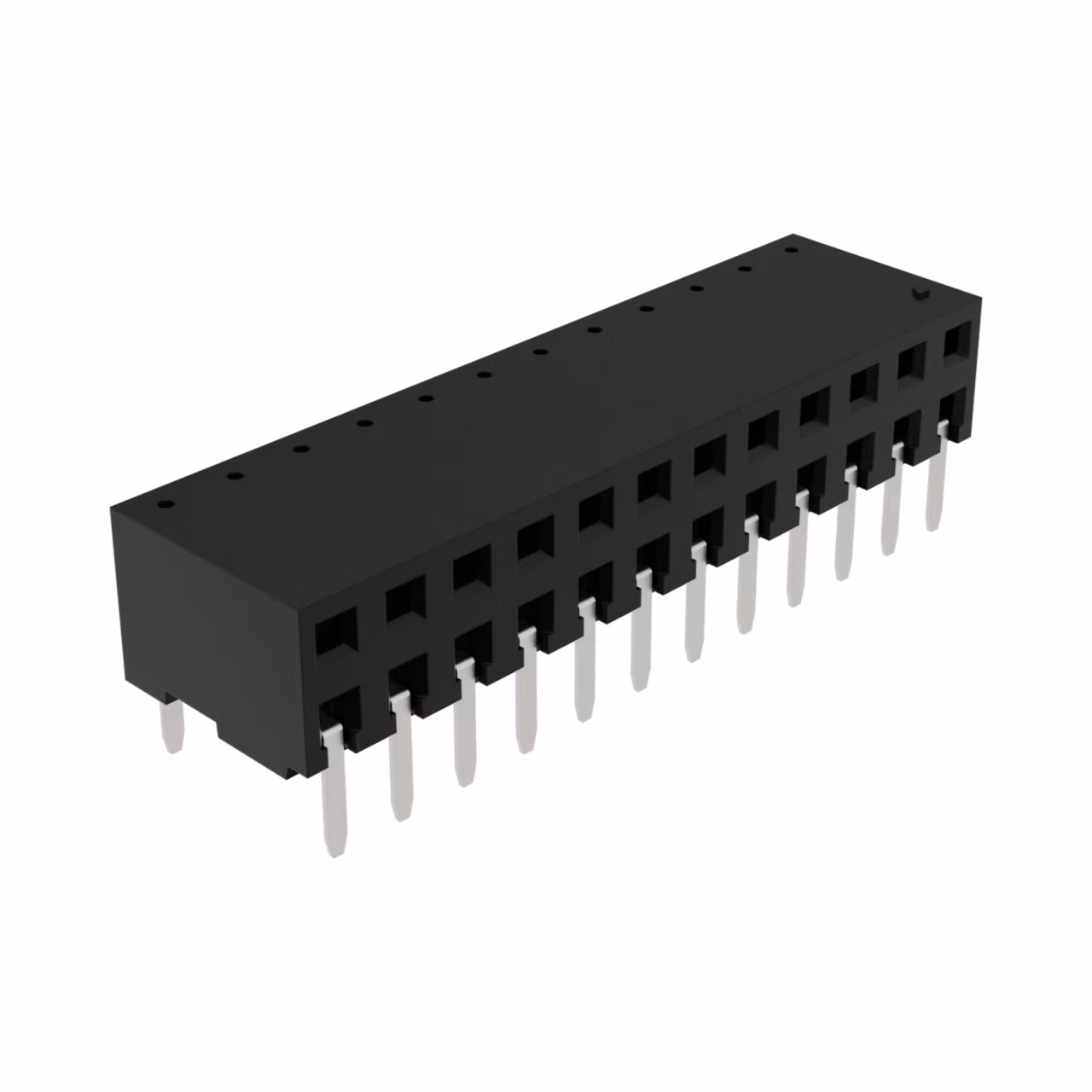 C-Grid III PCB Receptacle, 2.54mm Pitch, Dual Row, Right-Angle, Shrouded, 24 Circuits, 0.12µm Gold (Au) Flash Plating, Straight PCB Pins for sale
