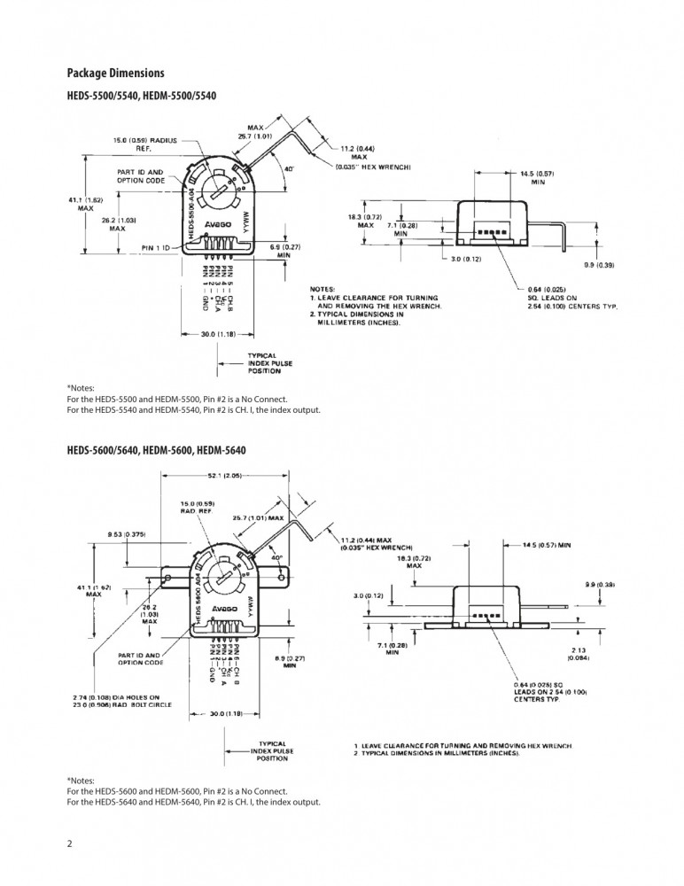 HEDS-5540 datasheet page 2