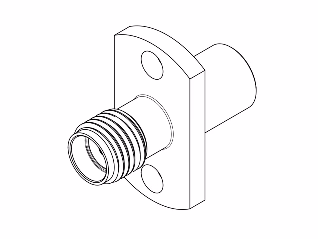 SMP Jack-to-SMP Jack Adapter, Straight, 8.00mm Length, 0.75µm Gold (Au) Plating, Tray, 50 Ohms