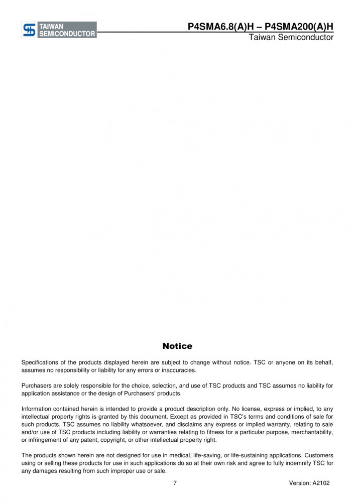 P4SMA series datasheet page 7