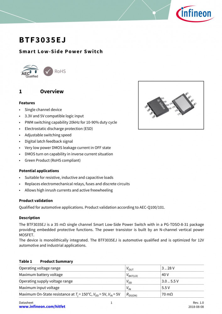 BTF3035EJ datasheet page 1