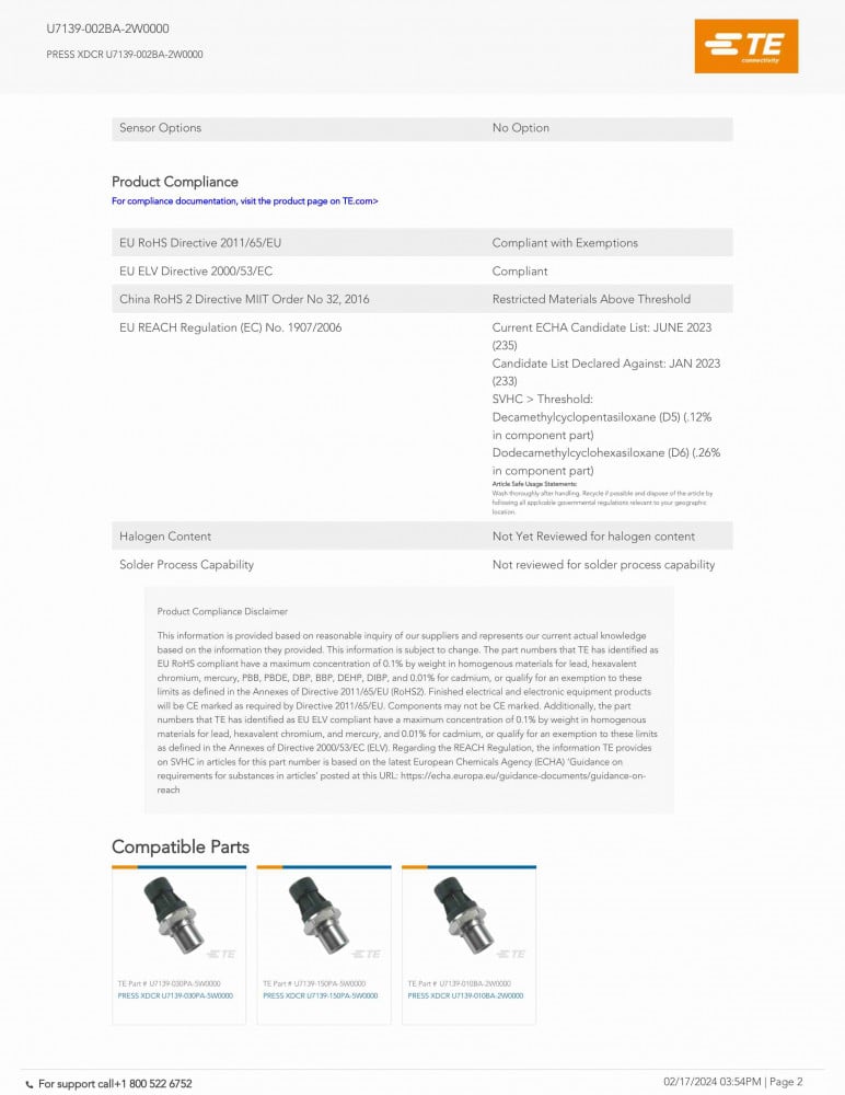 U7139-002BA-2W0000 technical document page 2