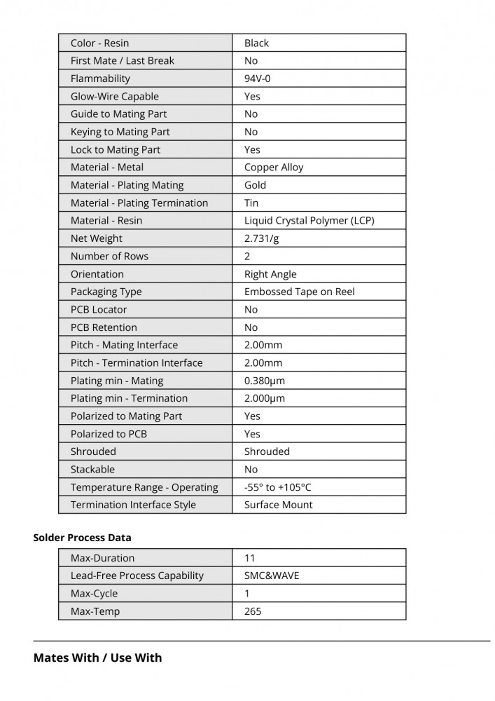 MOLEX 1511200250 technical document preview, page 3