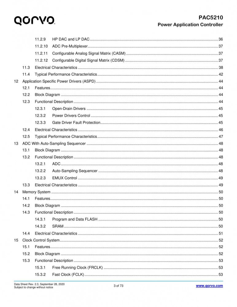 PAC5210QS datasheet page 3