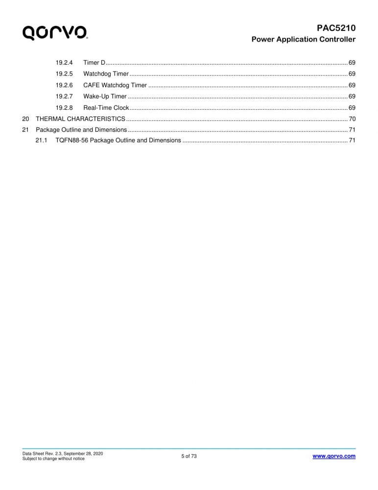 PAC5210QS datasheet page 5