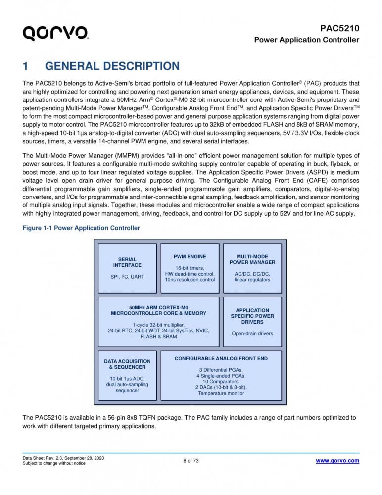 PAC5210QS datasheet page 8