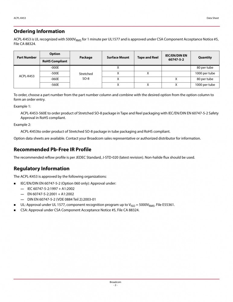ACPL-K453 datasheet page 2