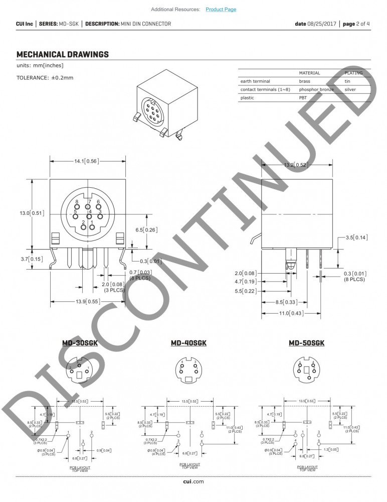 CUI MD-30SGK datasheet page 2