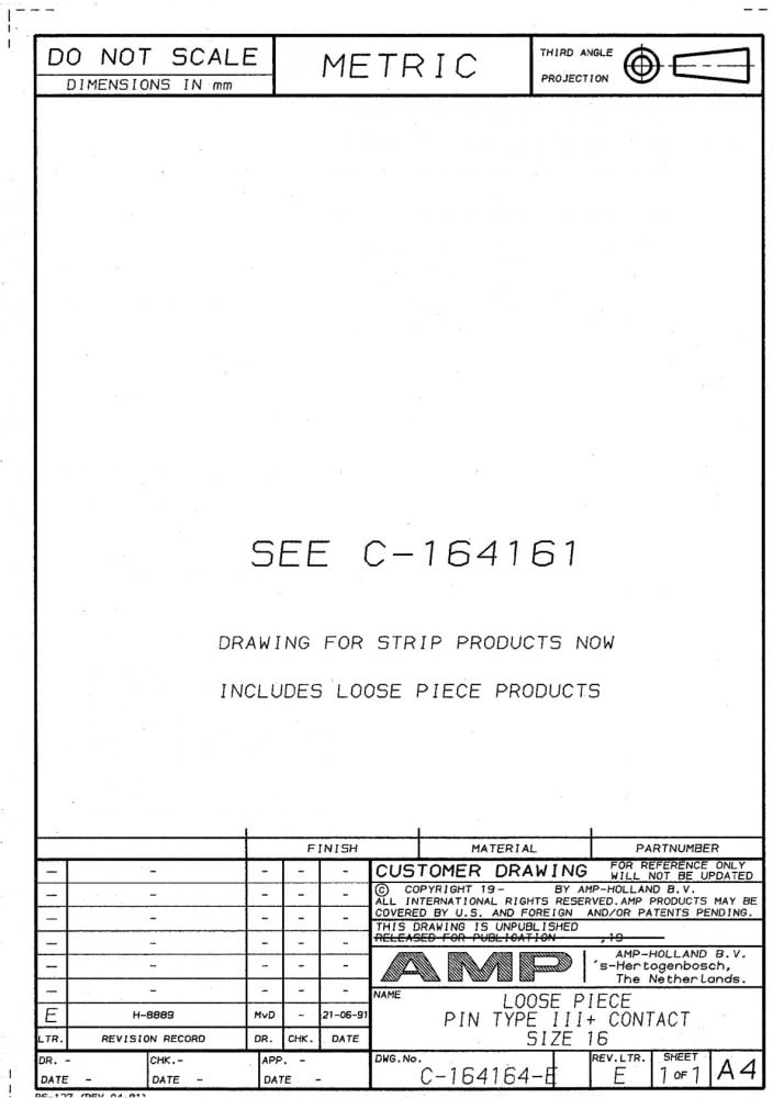 TE Connectivity 164164-2 drawing C-164164-E