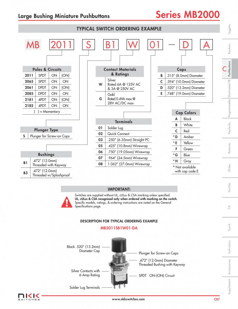 NKK MB2000 product documentation page 3