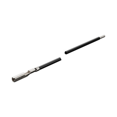 Pre-Crimped Lead MX64-Female-to-Pigtail, Tin (Sn) Plating, 150.00mm Length, 20 AWG, Black for sale