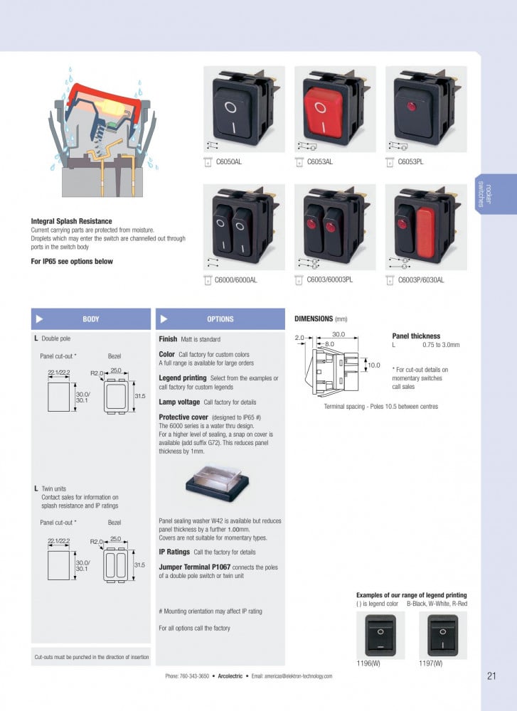 Bulgin 6050 series technical document page 2