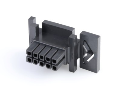 Micro-Fit BMI Receptacle Housing, Dual Row, Panel Mount, 10 Circuits, Nylon, Glow-Wire Capable, UL 94V-0 for sale