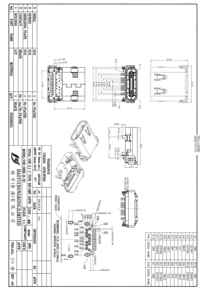 HOOYA USB-306K specification page 7