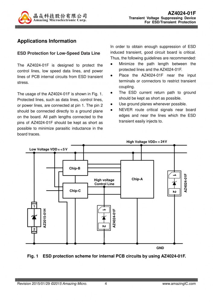 AZ4024-01F technical document page 4