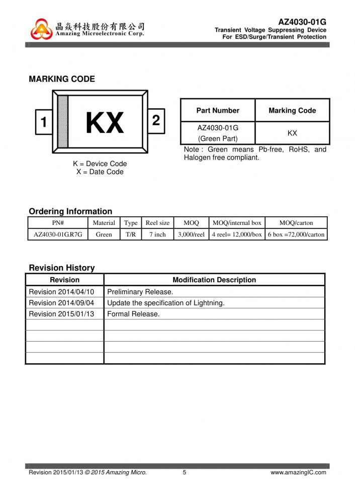 AZ4030-01G datasheet page 5