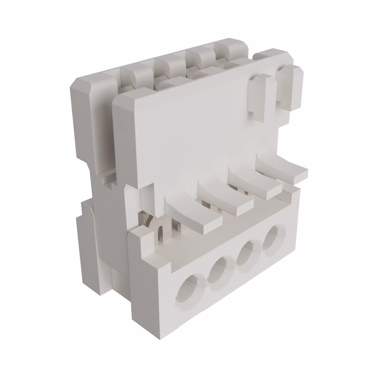 Appli-Mate RAST 2.5 Female Connector, 2.50mm Pitch, 4 Circuits, Positions A, B and C Removed, Open Endwalls for sale