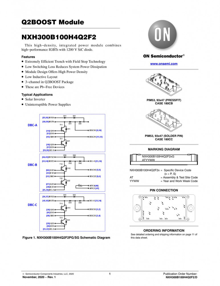NXH300B100H4Q2F2 datasheet page 1