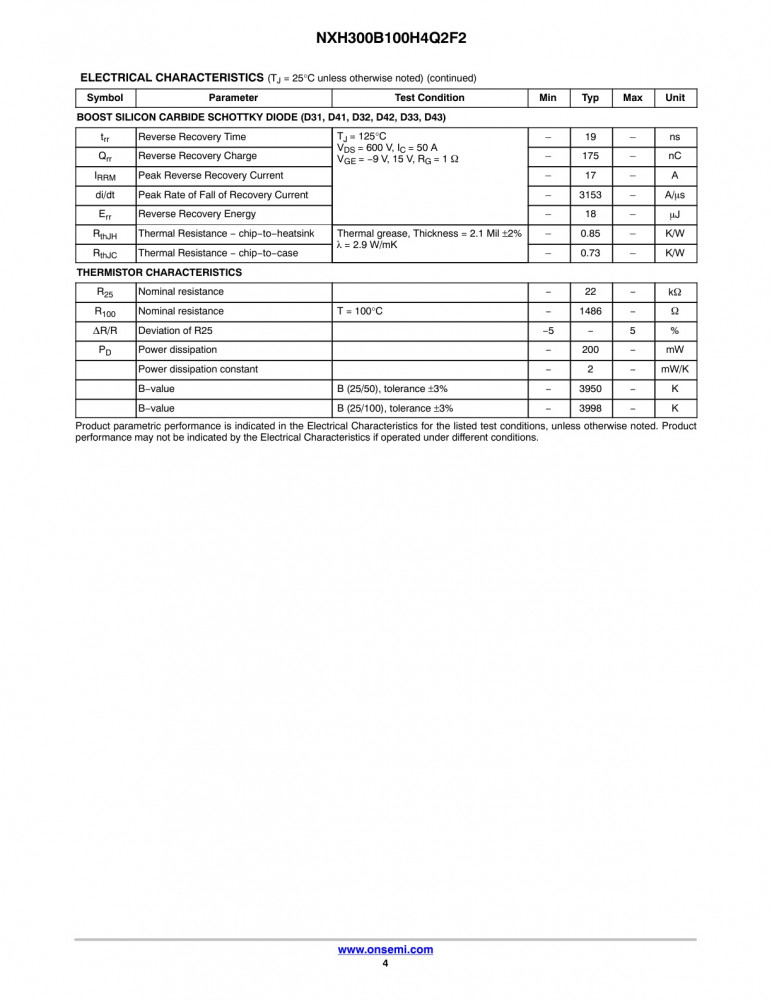 NXH300B100H4Q2F2 datasheet page 4