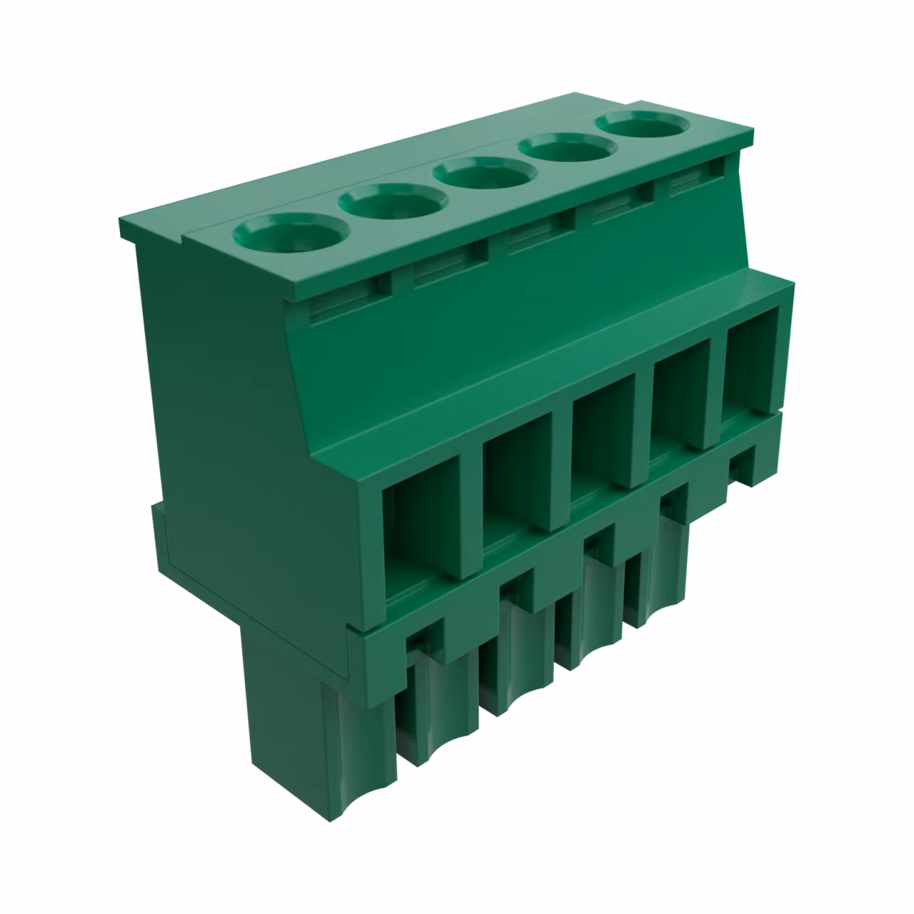 3.81mm Pitch Eurostyle Vertical Plug, with Reverse Imprinting, Rear Wire  Entry, Green Housing, 5 Circuits for sale