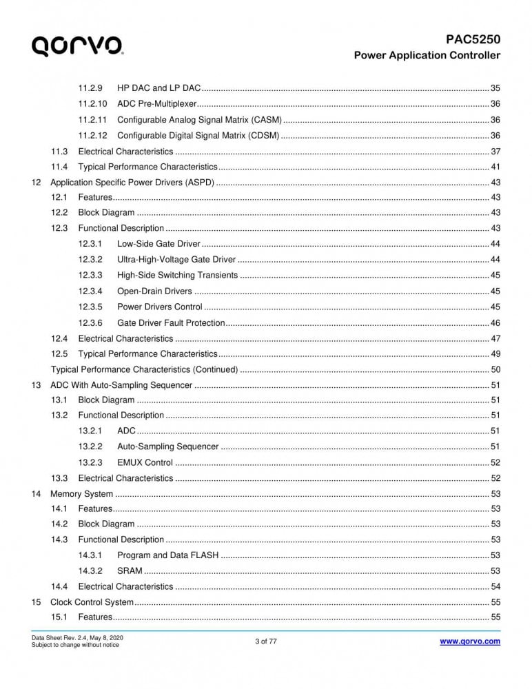 PAC5250QF datasheet page 3