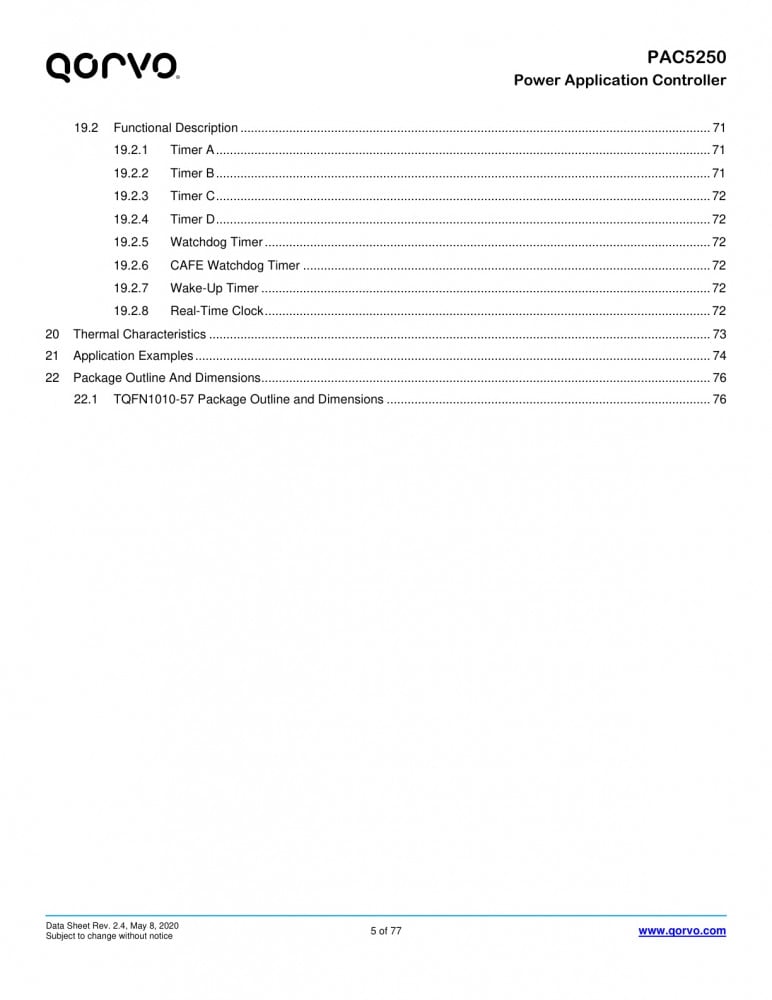 PAC5250QF datasheet page 5