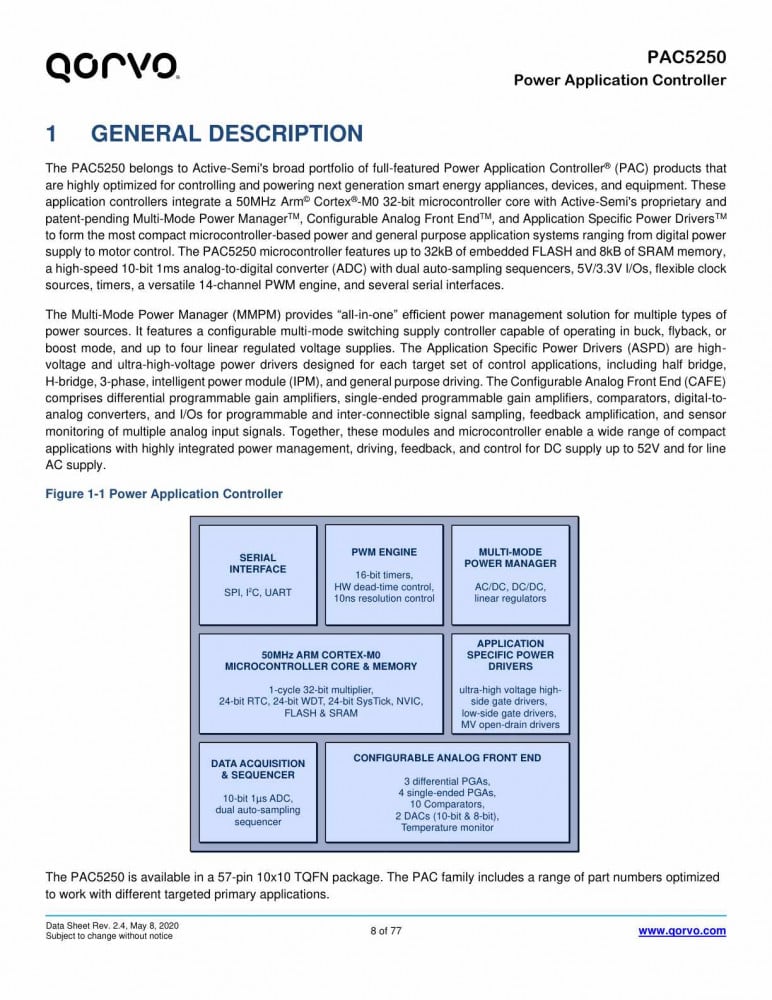 PAC5250QF datasheet page 8