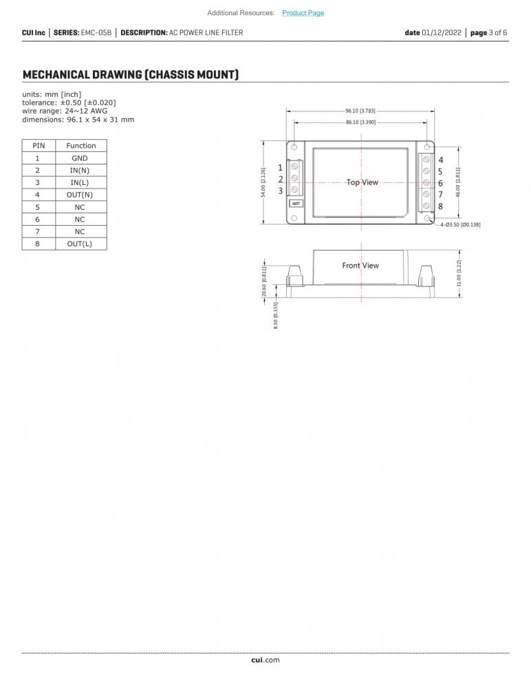 EMC-05B datasheet page 3