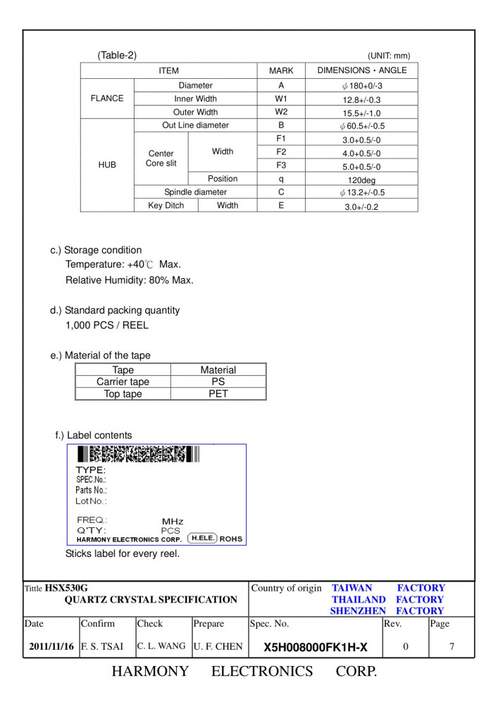 HELE X5H008000FK1H-X specification page 7