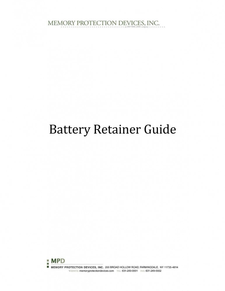 MPD battery retainer guide page 1