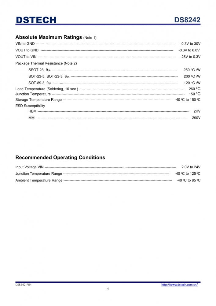 DS8242 datasheet page 4
