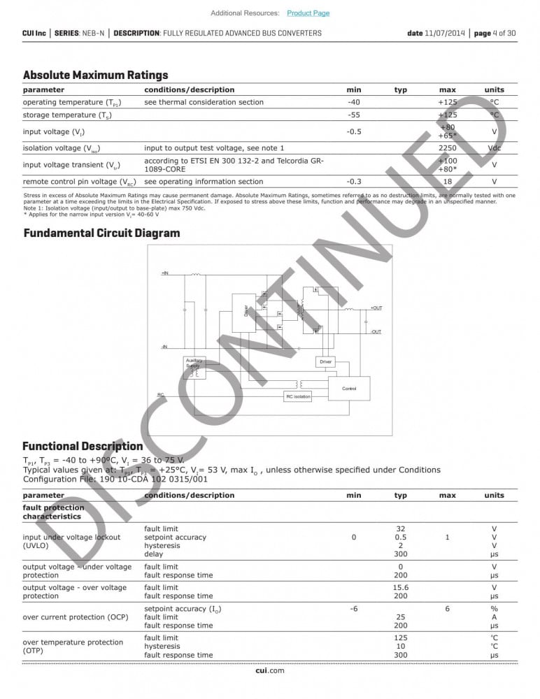 CUI NEB-N datasheet page 4