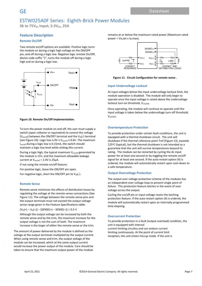 ESTW025A0F datasheet page 7